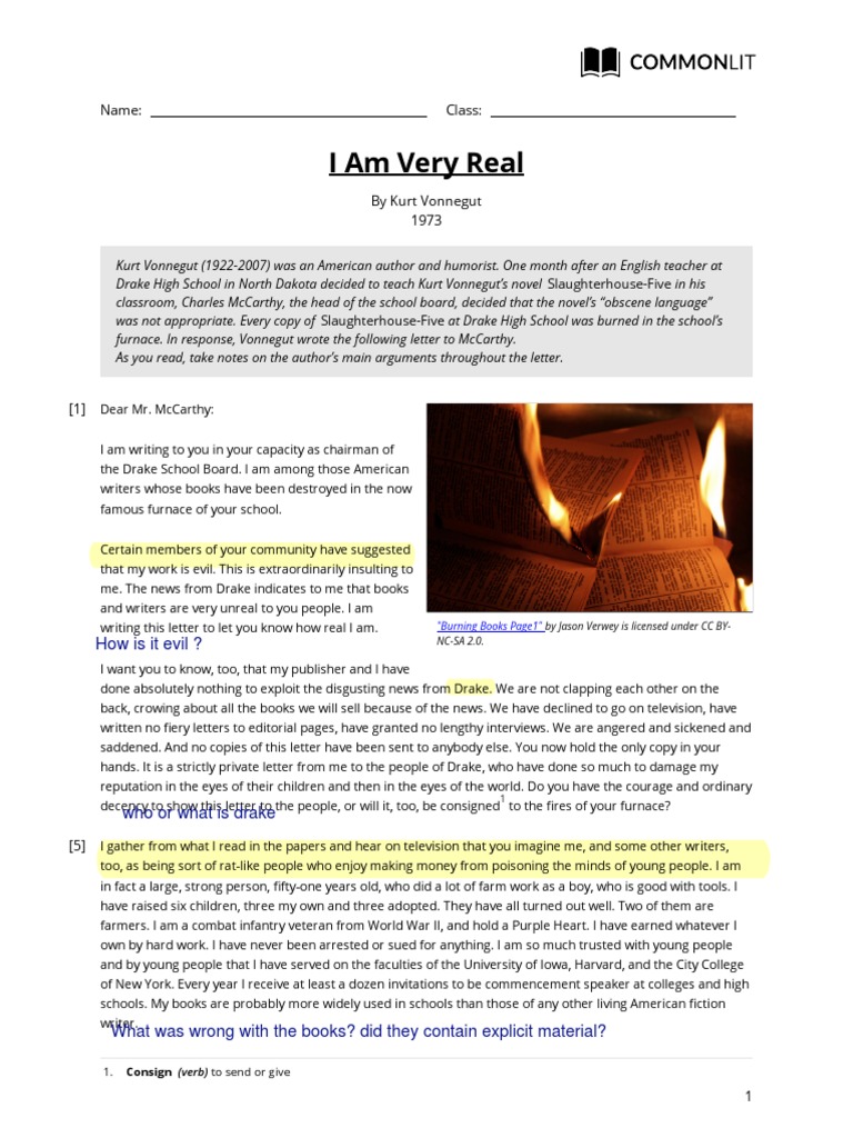 I Am Real | Download Free PDF | Kurt Vonnegut