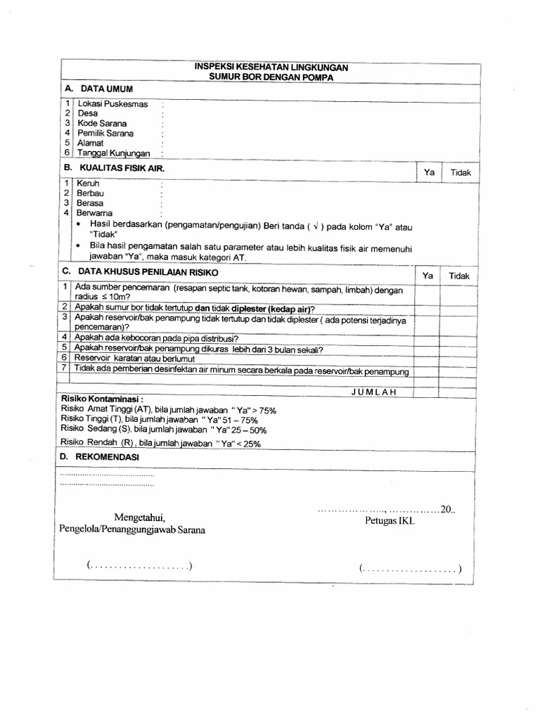 Ikl Sumur Bor Dengan Pompa | PDF