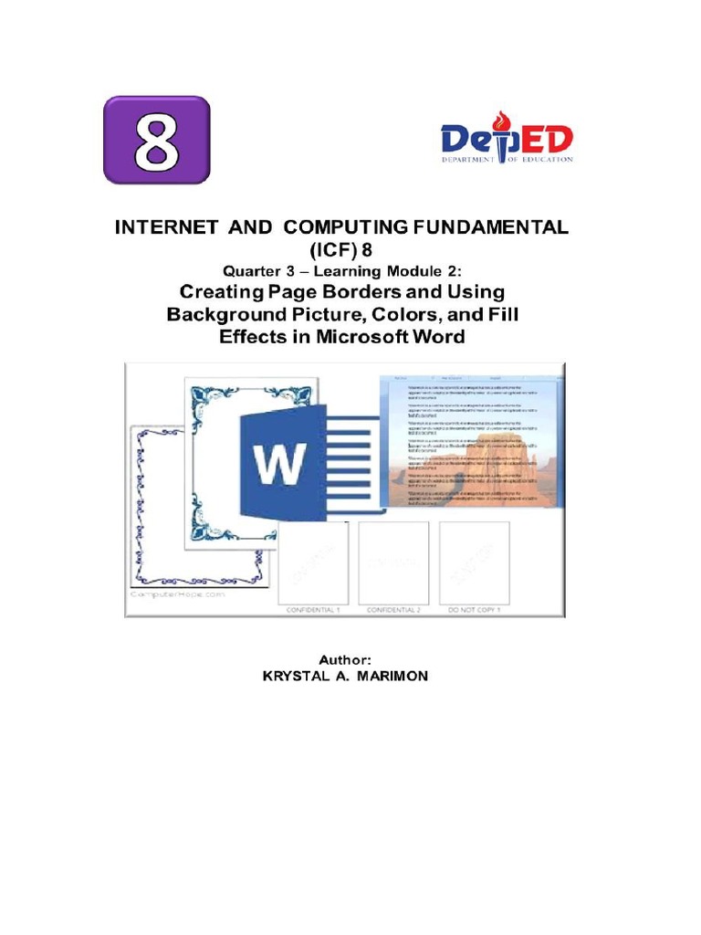 ICF 8 THIRD GRADING Module 2 | PDF | Microsoft Word | Software