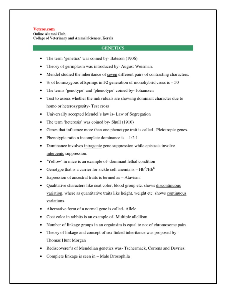 Genetics 3 | PDF | Dominance (Genetics) | Meiosis