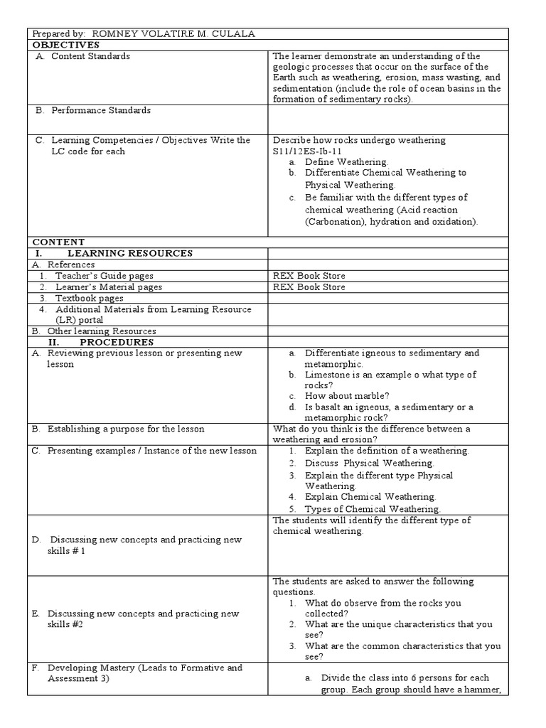 ES Ib 11 - DLP | PDF | Rock (Geology) | Weathering