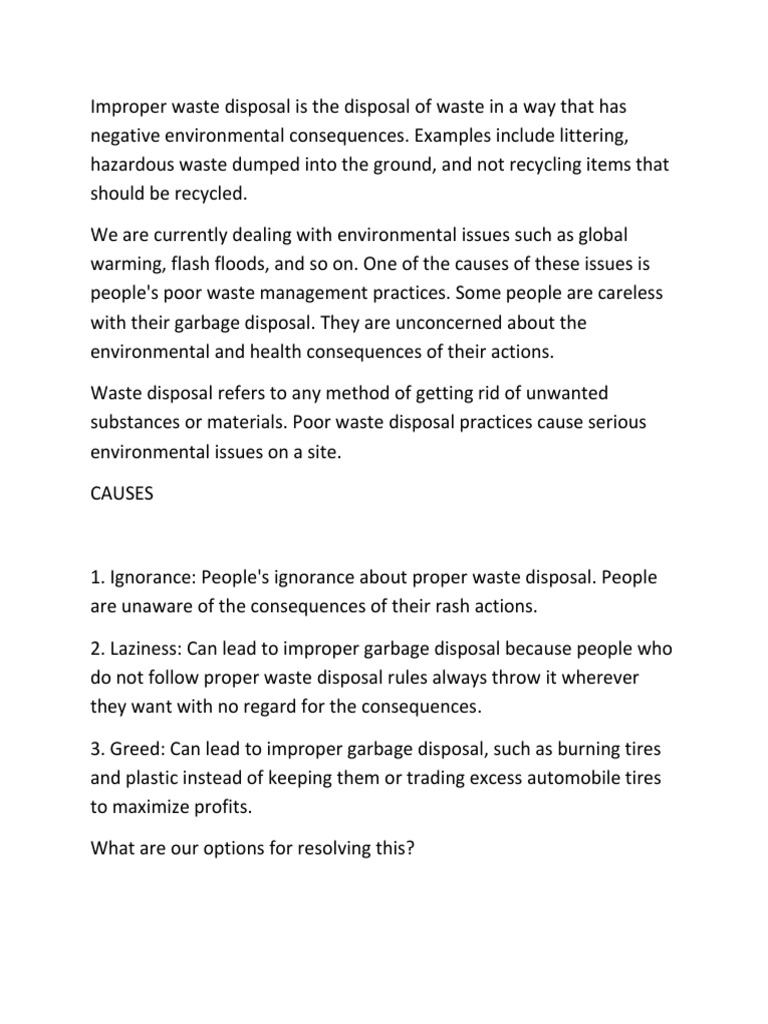 Write Up | PDF | Waste Management | Waste