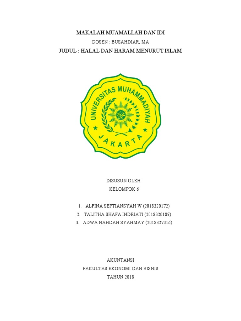 Halal dan Haram dalam Islam: Panduan Lengkap | PDF