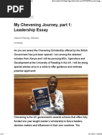 Networking Essay For Chevening Scholarship | PDF | Leadership | Essays