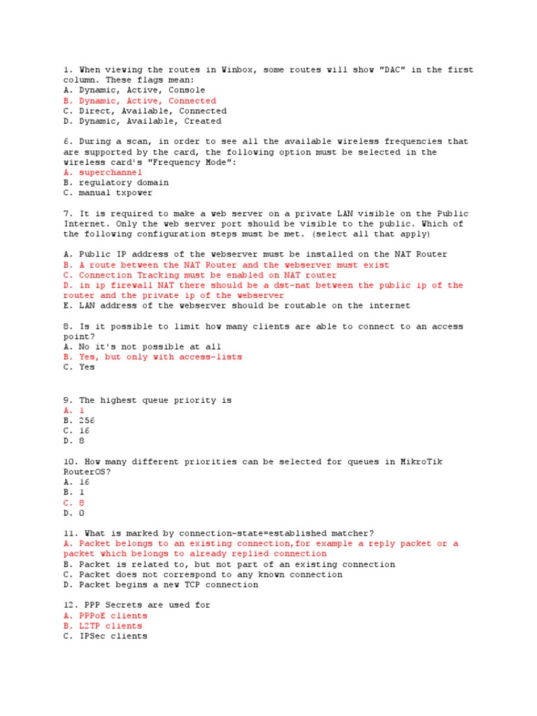 Soal Mtcna | PDF | Router (Computing) | Ip Address