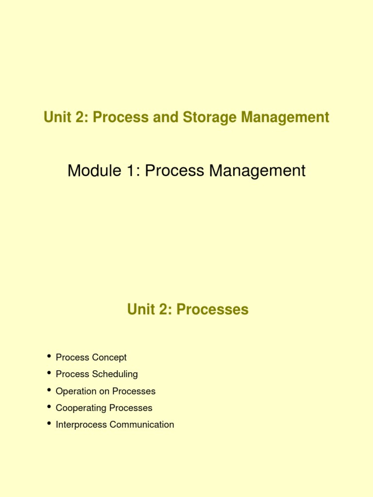 Unit 2 - Process Management | Download Free PDF | Scheduling (Computing ...