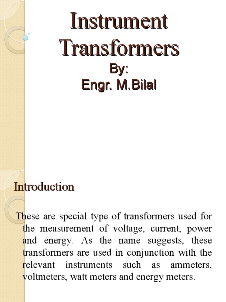 Instrument Transformers | PDF | Transformer | Manufactured Goods
