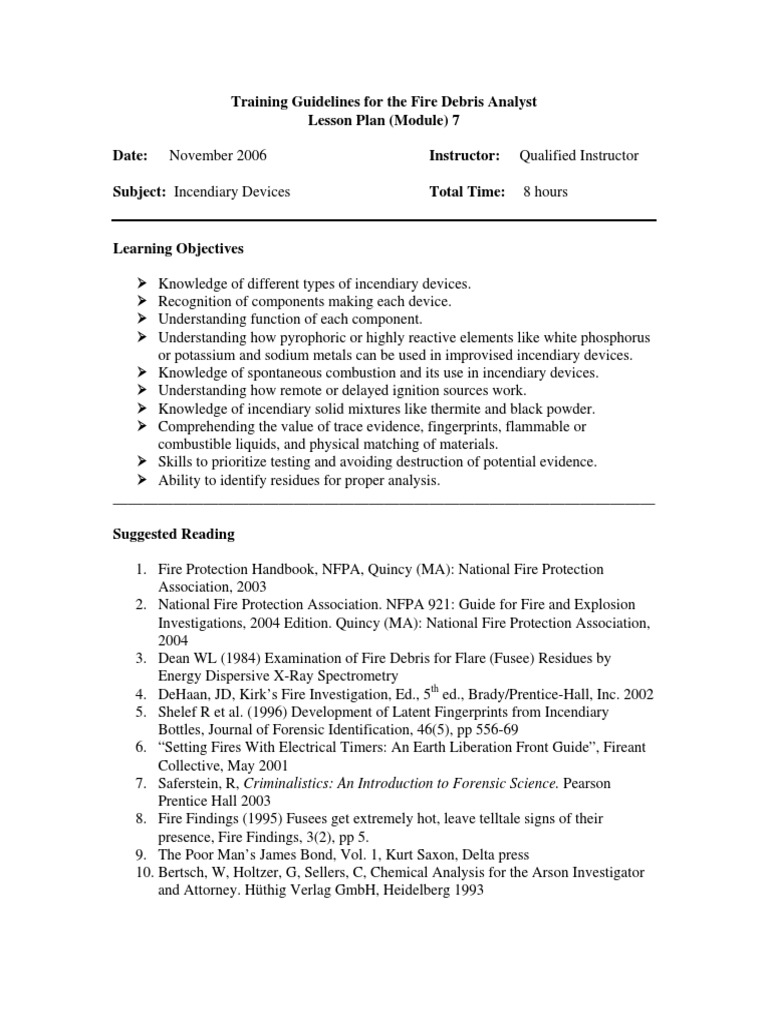 Incendiary Devices Infos | PDF | Fires | Perchlorate