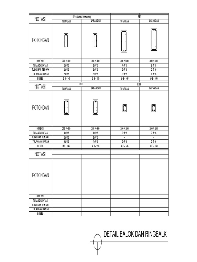 Detail Tulangan Balok dan Kolom | PDF
