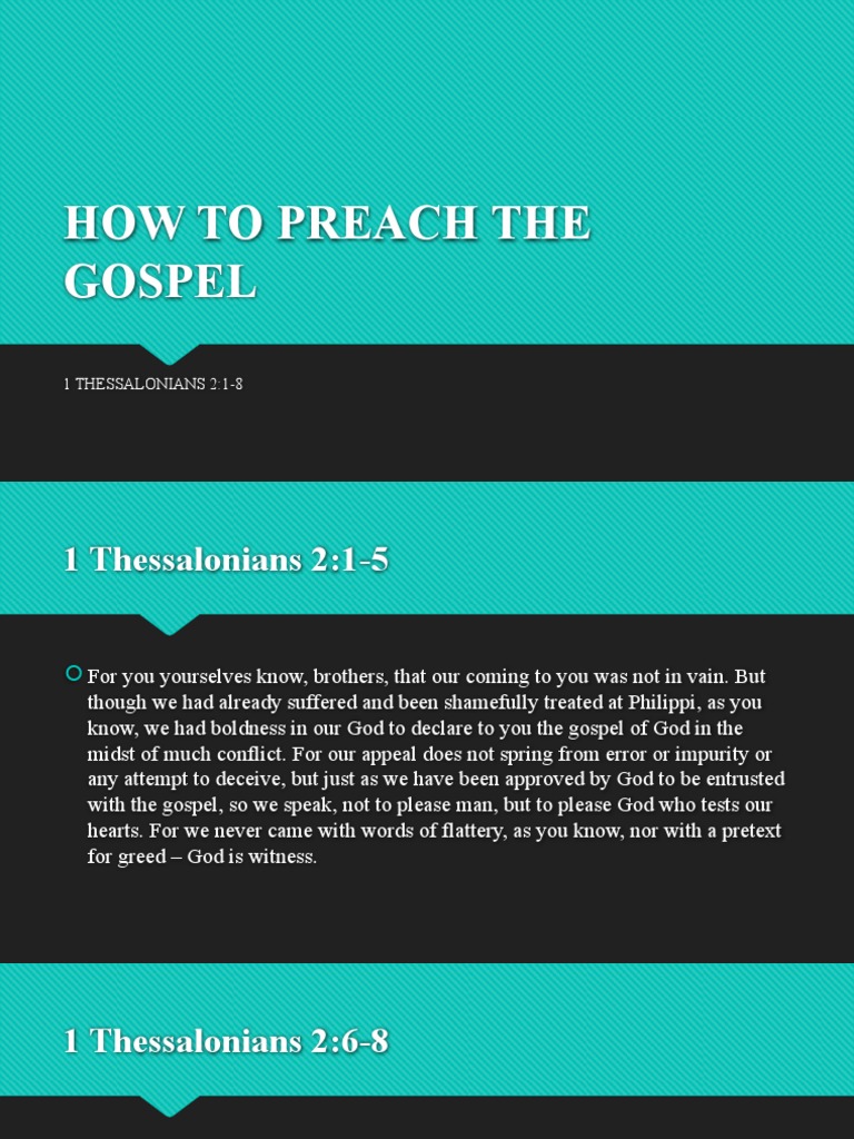 How to Preach the Gospel Effectively | PDF | The Gospel | God