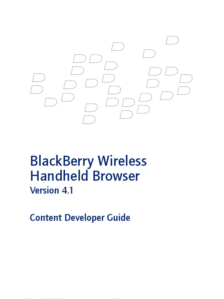 Blackberry Wap-41 Development Guide | PDF | Proxy Server | Computer Network