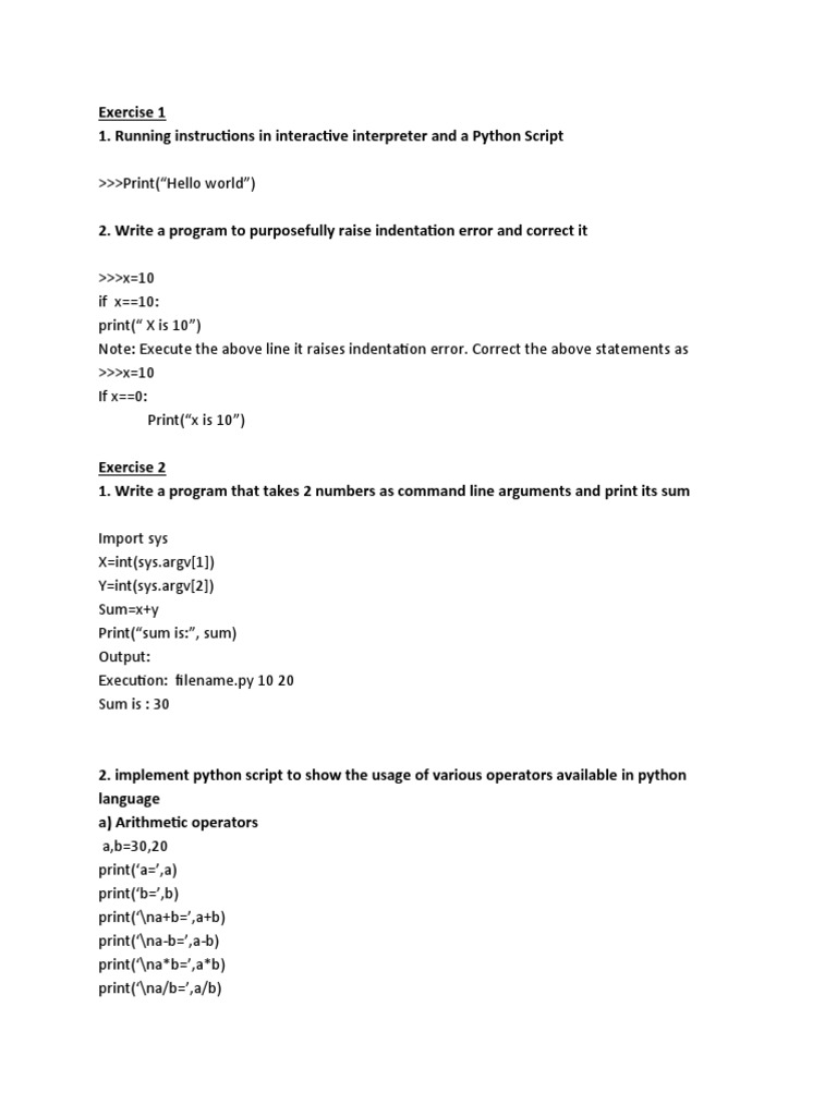 Python Programs | PDF | Parameter (Computer Programming) | Filename