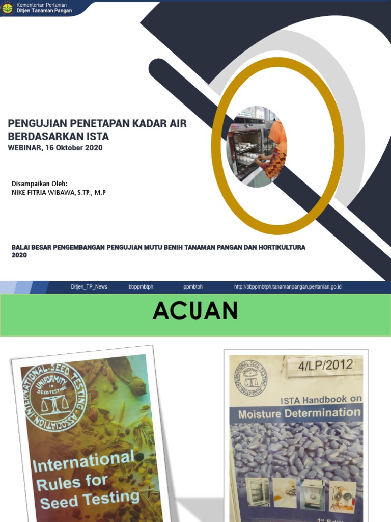 Pengujian Kadar Air Berdasarkan ISTA | PDF
