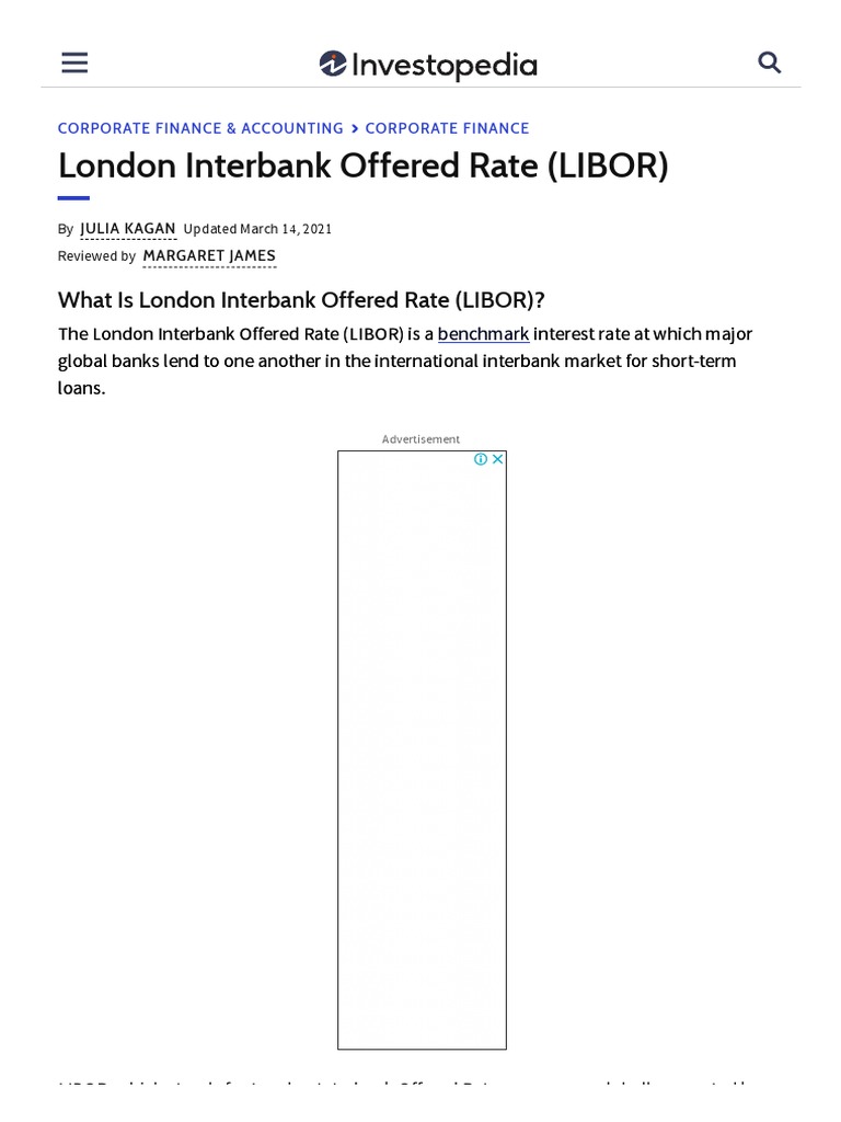 What Is London Interbank Offered Rate (LIBOR) ? | PDF | Libor ...