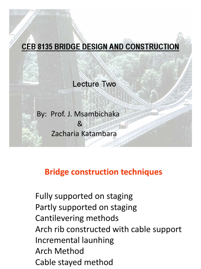 Bridge Construction Lecture Notes | PDF