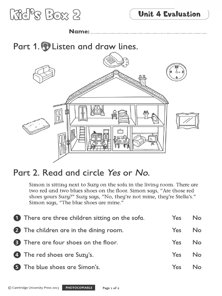 Test Unit 4 and 5 Kid Box 2 | PDF