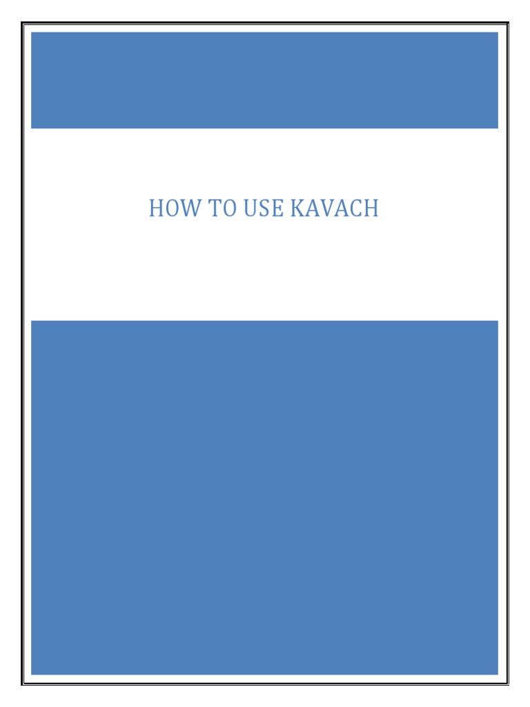 How To Use Kavach | PDF | Mobile App | Google Play