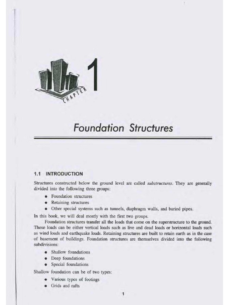 Foundation Chapter 1 | PDF | Deep Foundation | Foundation (Engineering)
