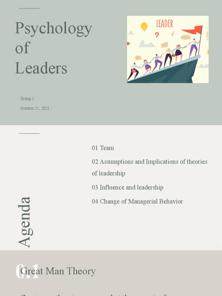 Psychology of Leaders | PDF | Leadership | Applied Psychology
