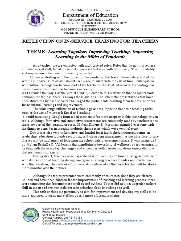 Reflections on Improving Teaching and Learning Through Virtual In ...