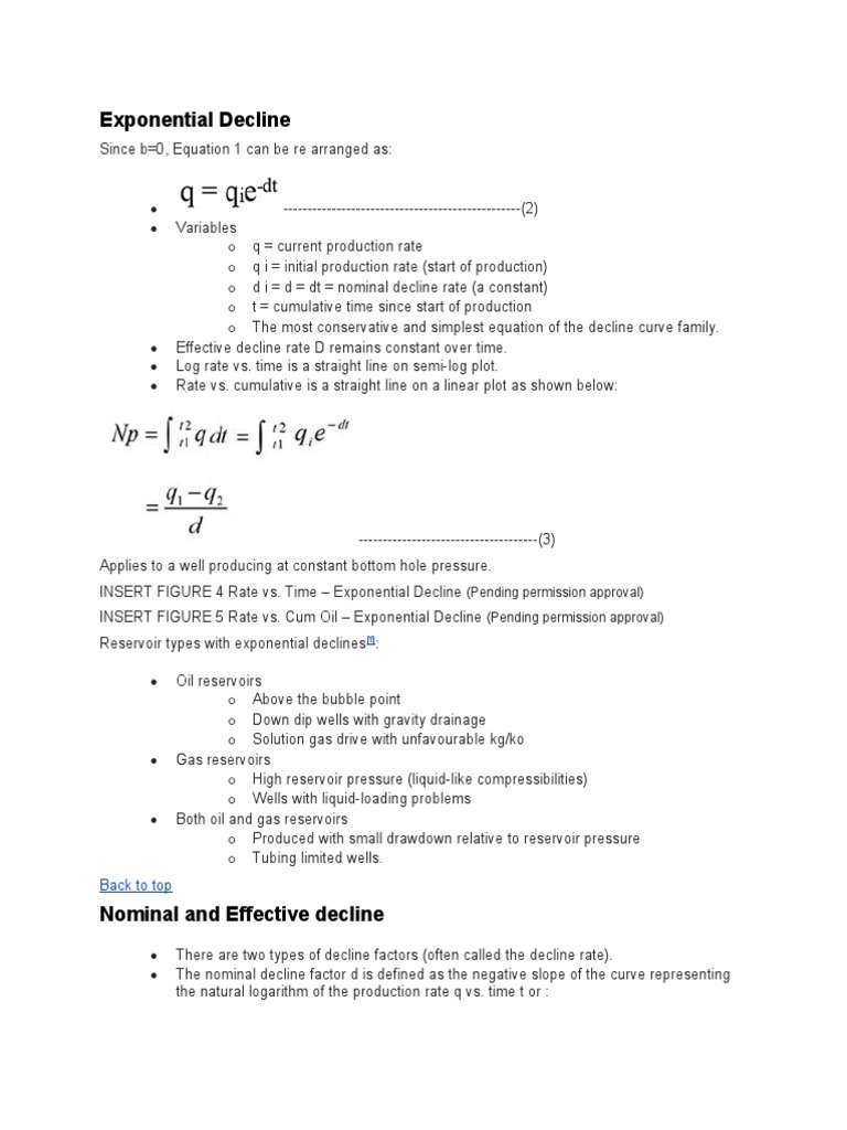 Exponential Decline: Back To Top | PDF | Exponential Function | Logarithm
