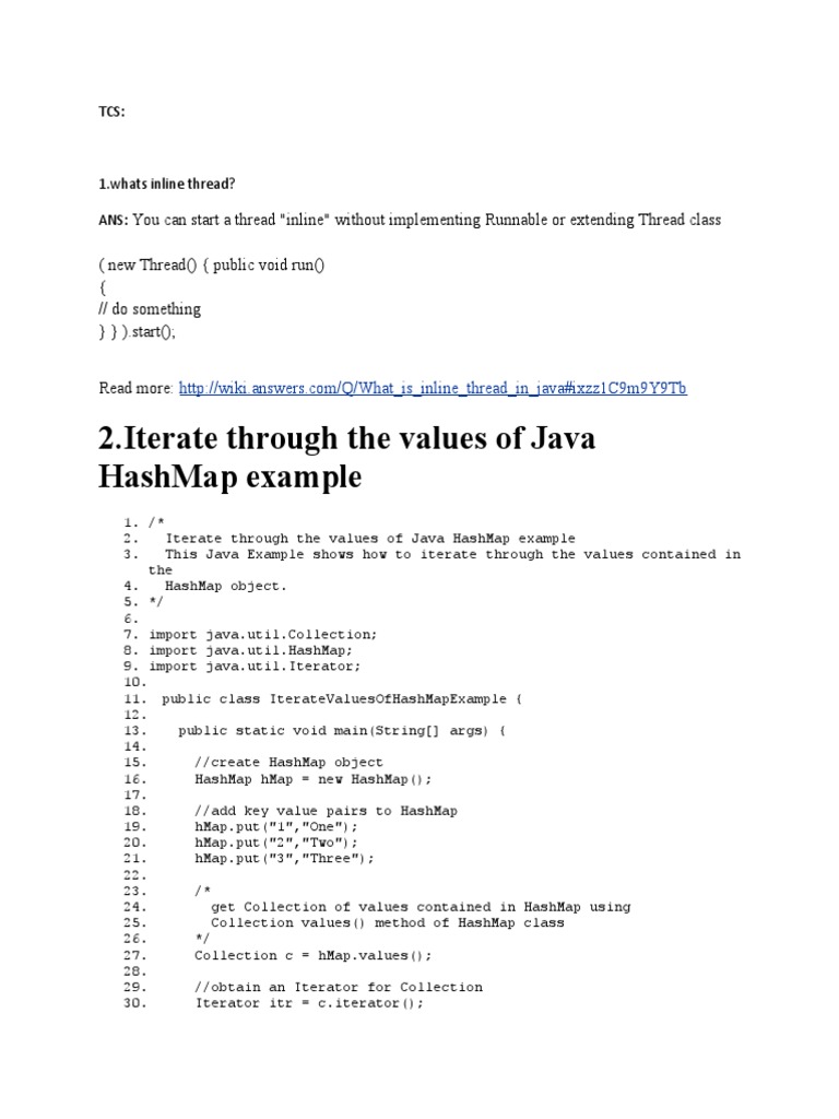 2.iterate Through The Values of Java Hashmap Example | PDF | Class (Computer Programming ...