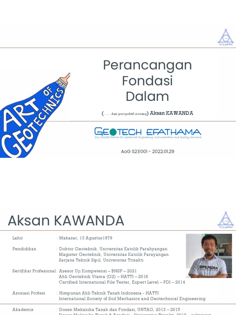 001 Perancangan Fondasi Dalam | PDF