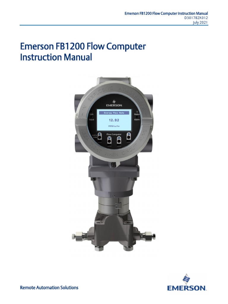 Emerson Fb1200 Flow Computer Instruction Manual en 586728 | PDF ...