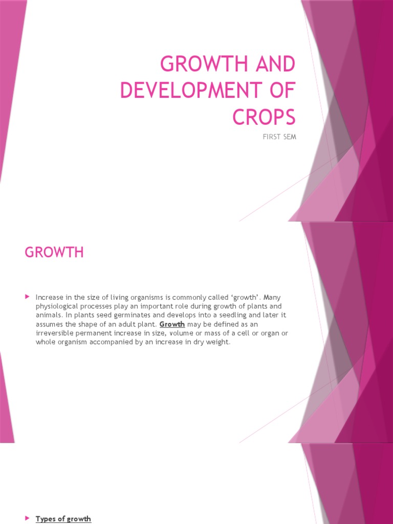 Growth and Development of Crops | Download Free PDF | Plant Hormone ...