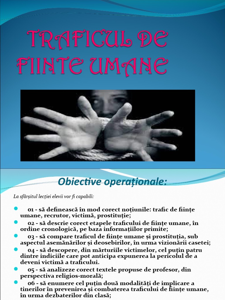 Proiect Didactic Traficul de Fiinte Uman | PDF