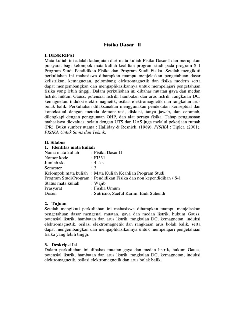 Adoc - Pub - Fisika Dasar II Sutrisno Saeful Karim Endi Suhendi | PDF