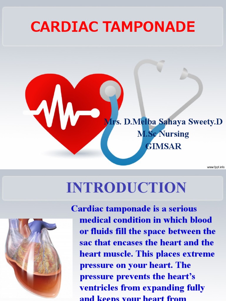 Cardiac Tamponade Overview and Management | PDF | Heart ...