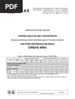 Certificate of Analysis for OREAS 611 | PDF | Outlier | Standard Deviation