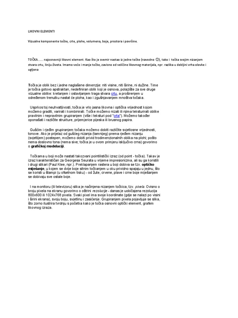 Likovni Elementi | PDF