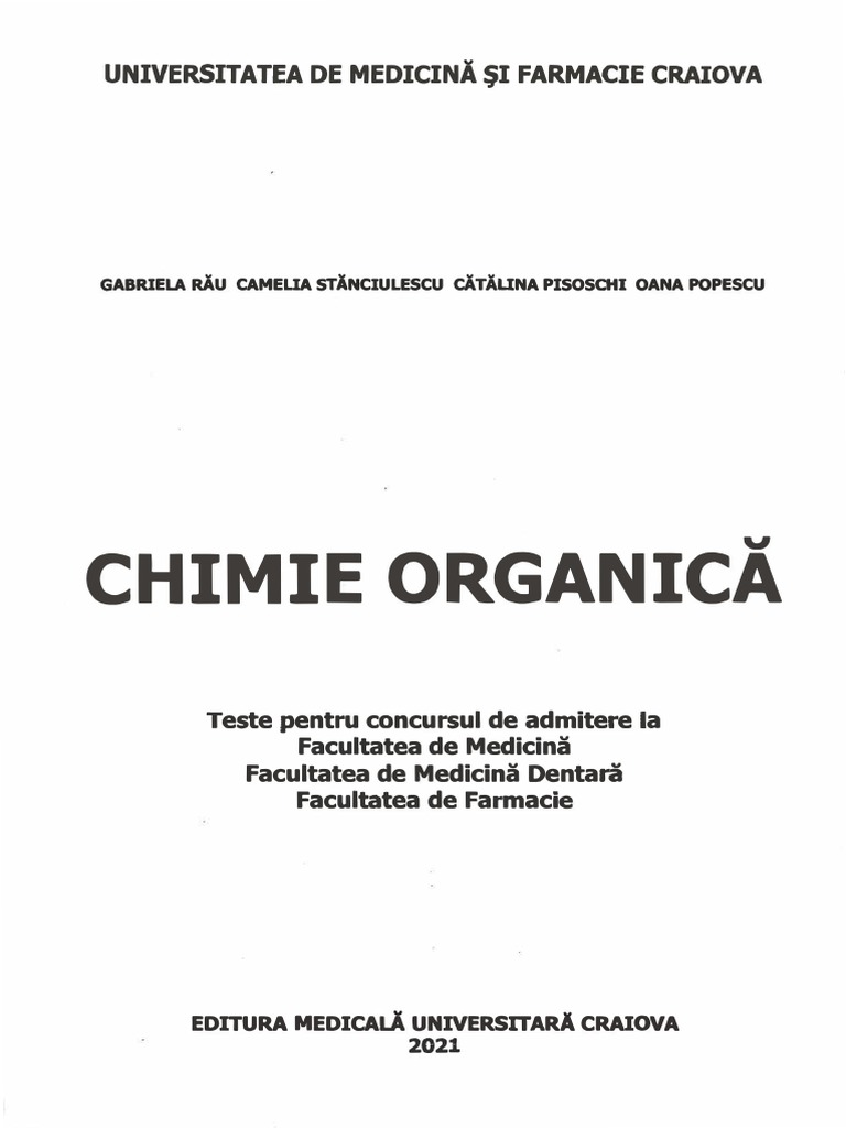 Chimie UMFCV 2021 | PDF