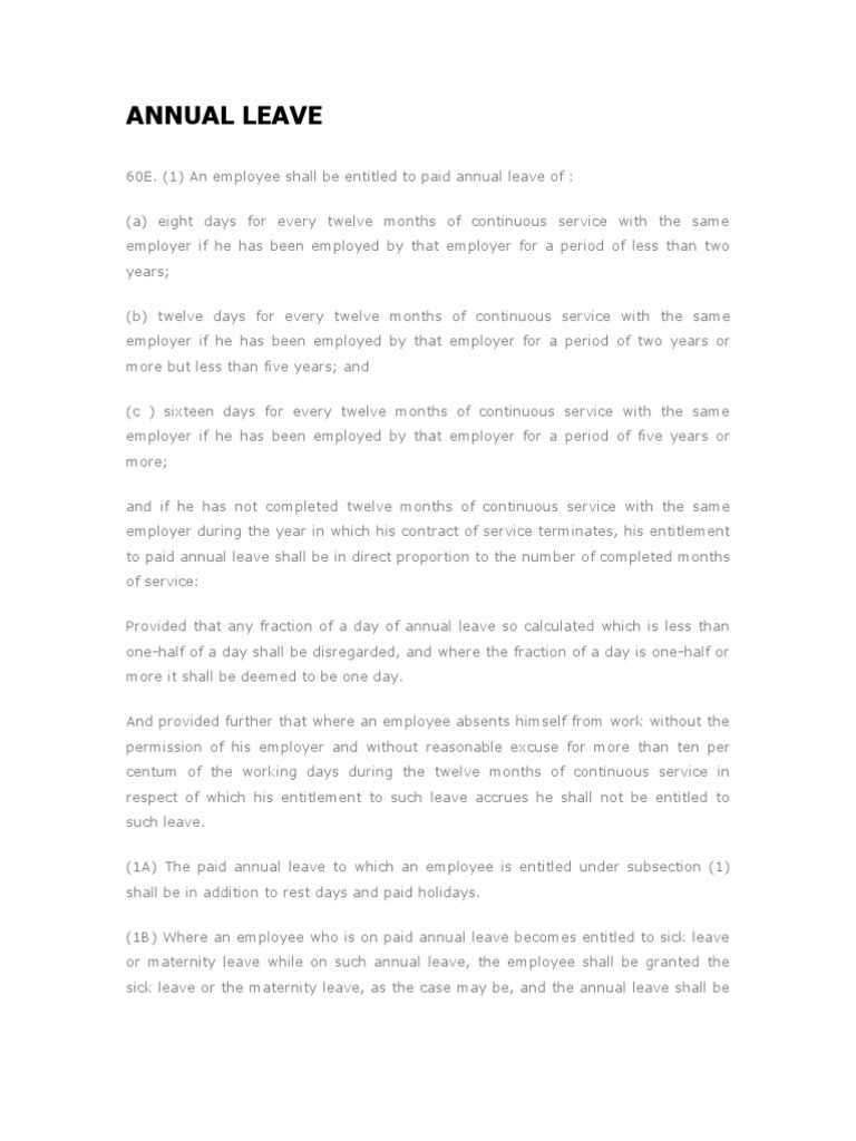 Annual Leave | PDF | Annual Leave | Sick Leave
