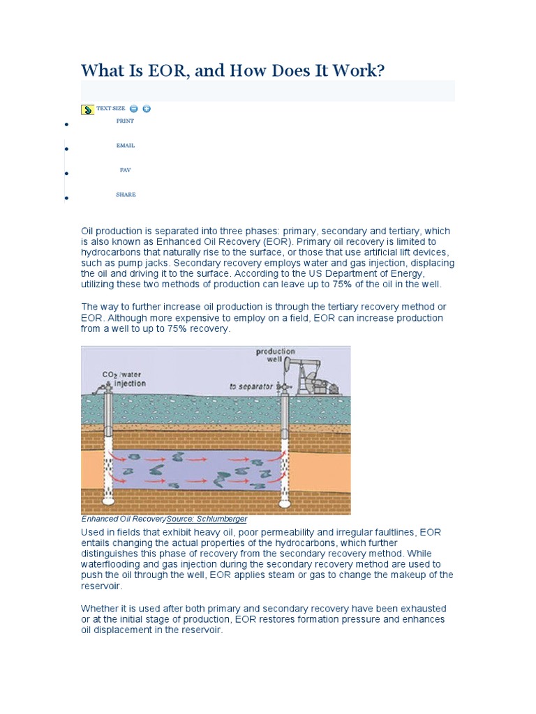 What Is Eor, and How Does It Work?: Enhanced Oil Recoverysource ...