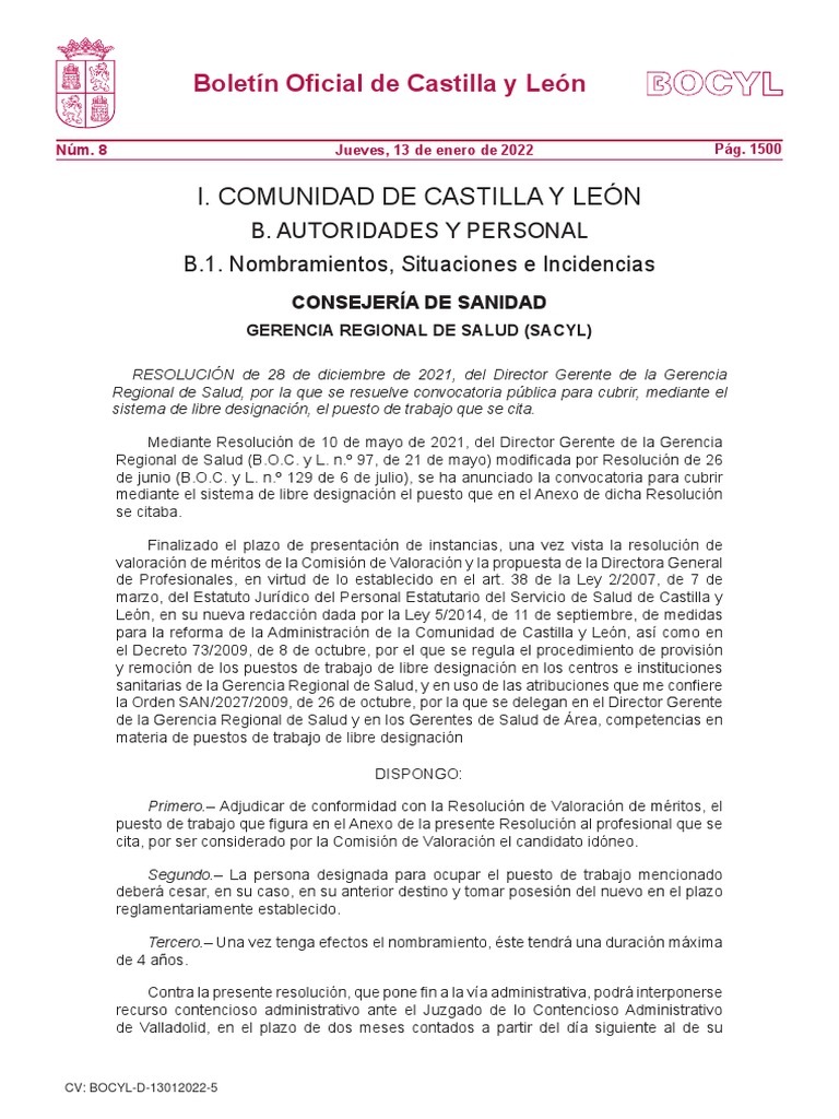 Bocyl D 13012022 5 | PDF | Gobierno