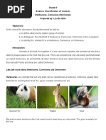 Lesson Plan - Animals and The Food They Eat | PDF | Herbivore | Lesson Plan