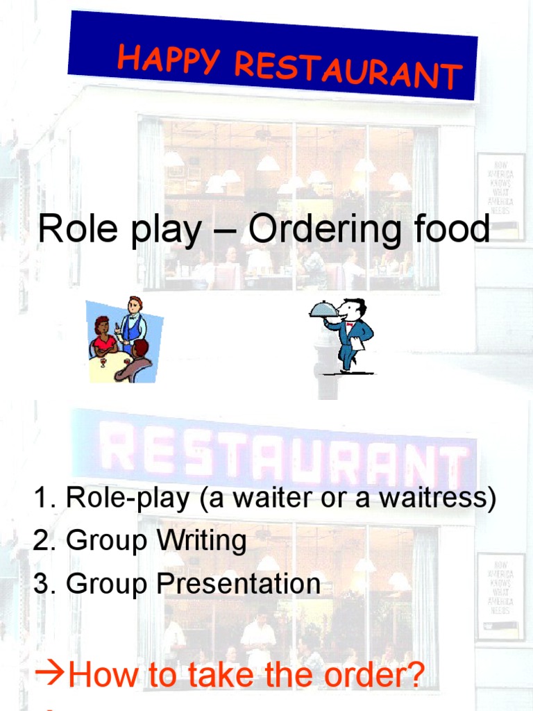 Restaurant Role Play Activities for ESL | PDF | Cooking, Food & Wine ...