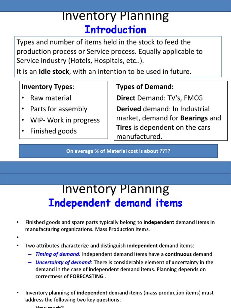 Imventory Management | PDF | Inventory | Operations Management