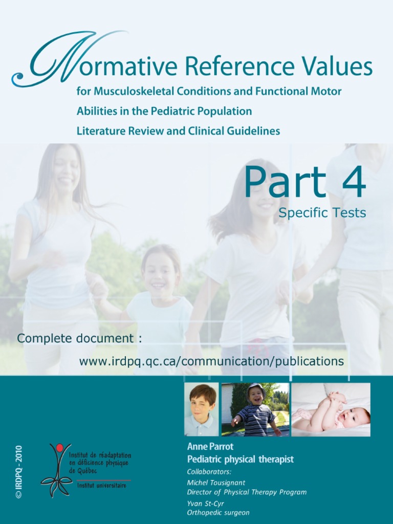 Normative Reference Values SPECIFIC TESTS | PDF | Anatomical Terms Of ...