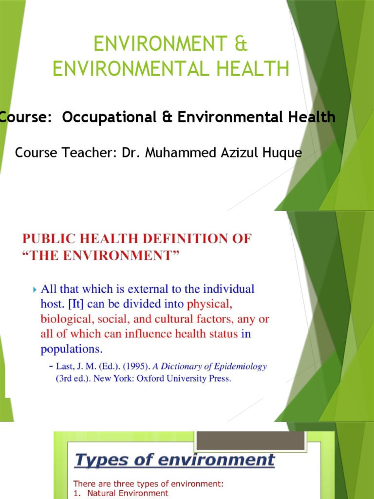 Environment & Environmental Health | PDF