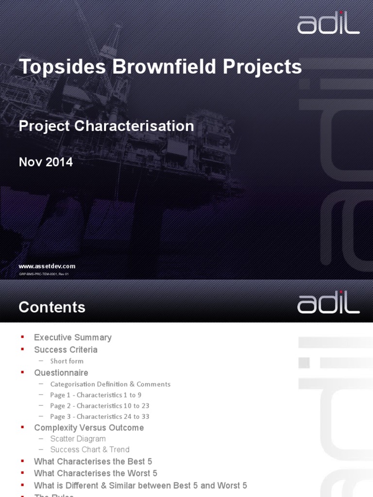 Brownfield Project Characterisation R5 With Simpler Charts | PDF