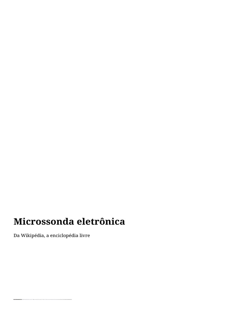 Microssonda Eletrônica | PDF | Elétron | Raio X
