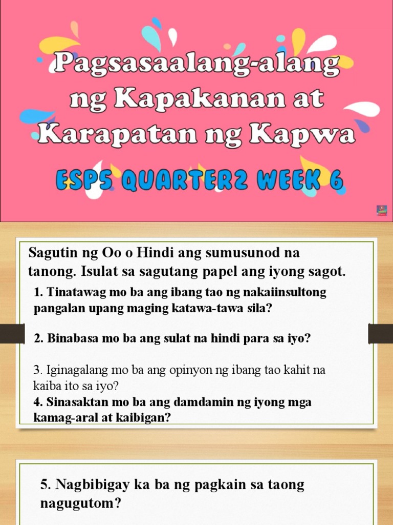 Q2 ESP5 Week 6 | PDF