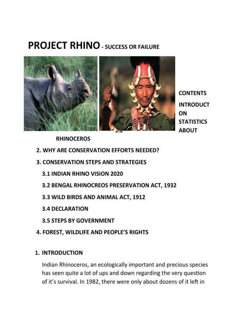 Project Rhino | PDF | Rhinoceros | Poaching