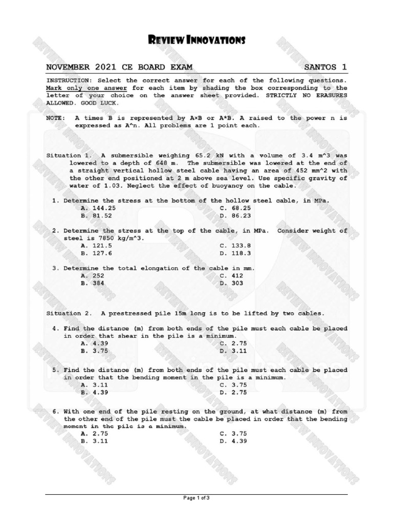 CE Board Exam Review: PSAD Engineering | PDF | Screw | Deep Foundation