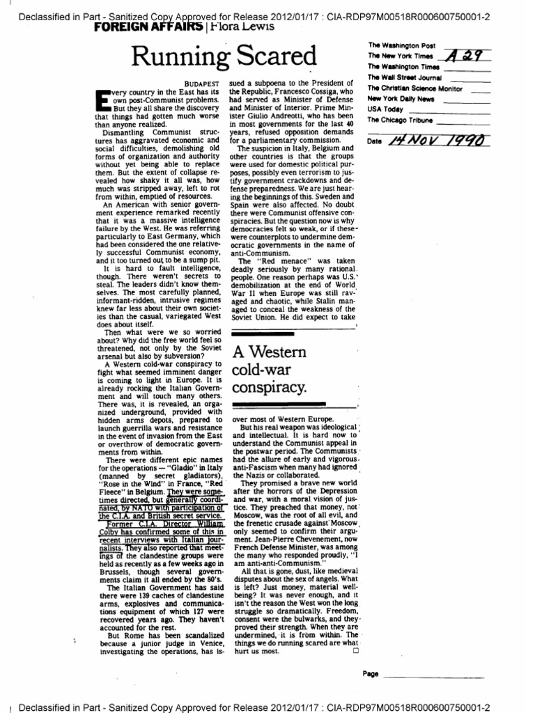 Flora Lewis (1990) - Running Scared | PDF