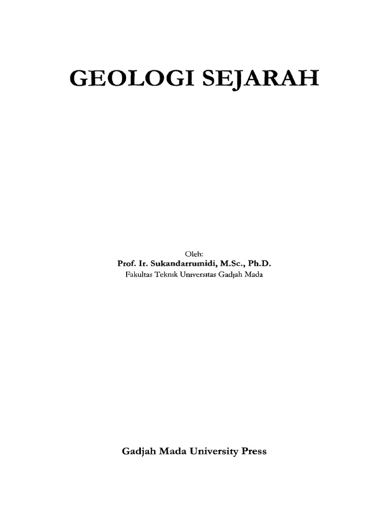 Geologi Sejarah by Sukandarrumidi | PDF